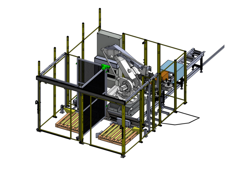 Label Application and Palletising Cell | Robotics and Drives